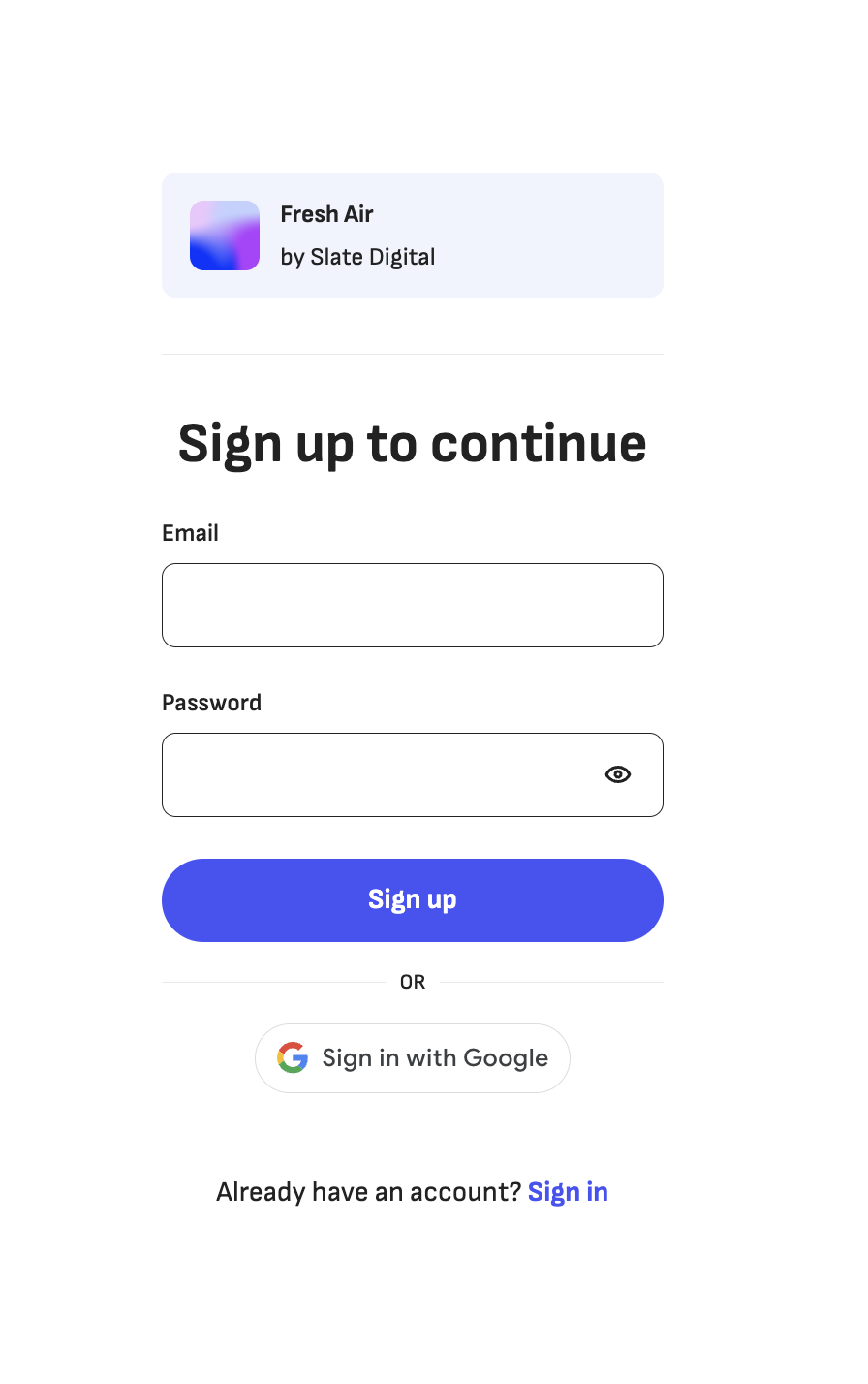 How to redeem Fresh Air for free – Slate Digital